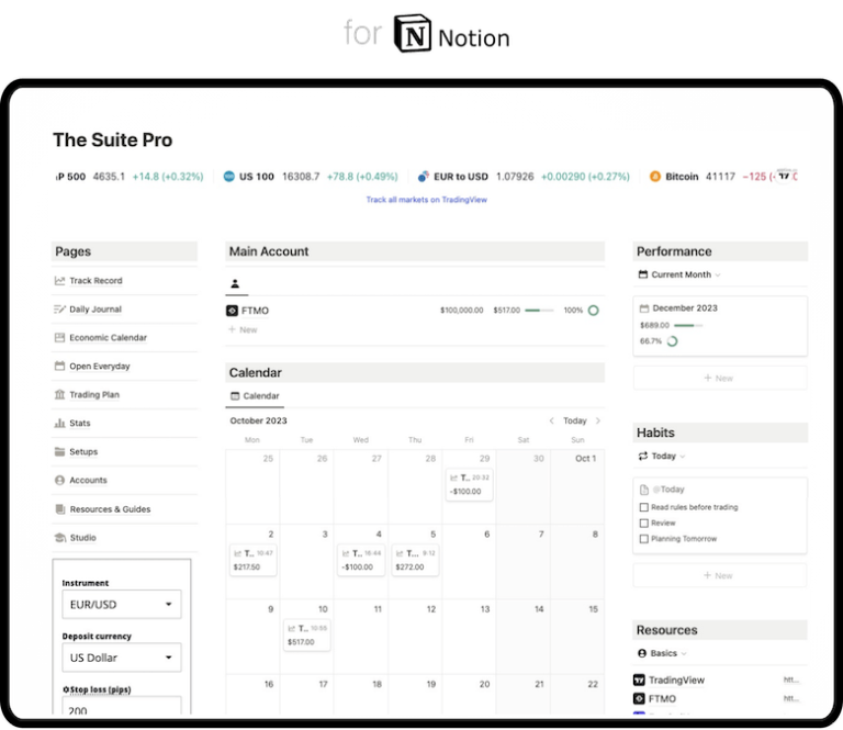 Best Trading Journal Notion Templates (Free & Suite) - 2026